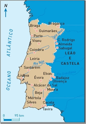 História e Geografia de Portugal - recursos: Portugal em 1249